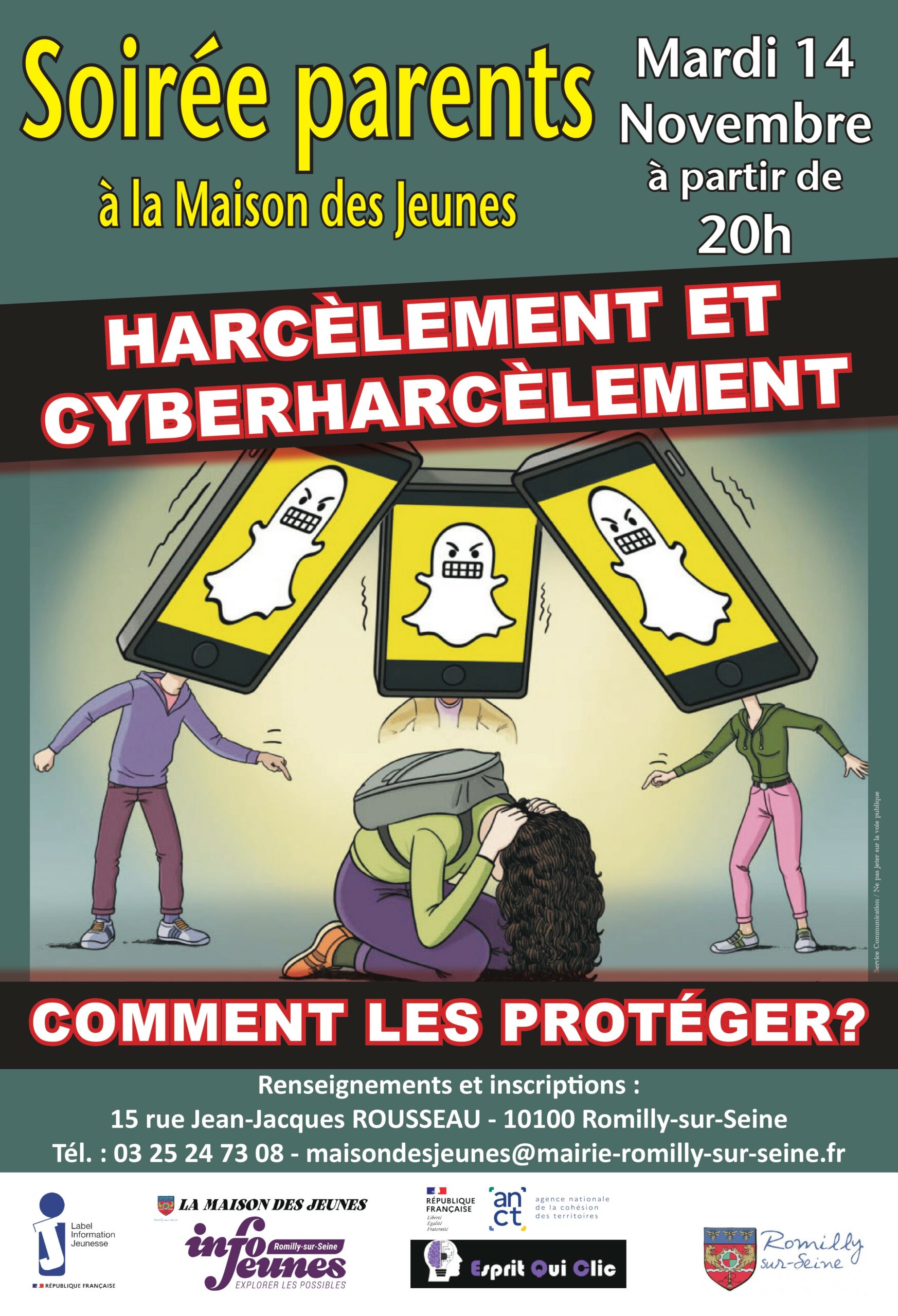 Soirée des parents - Harcèlement et cyberharcèlement - Romilly-sur ...